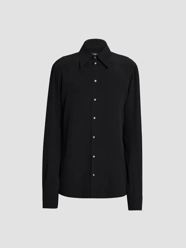 Dolce & Gabbana Silk Georgette Shirt - Nero