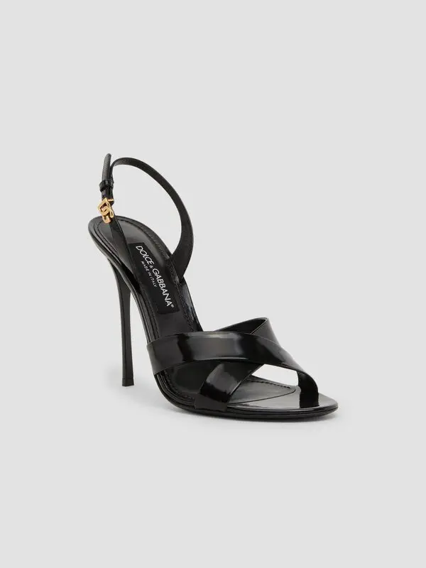 Dolce & Gabbana 105mm Leather Slingback Sandals