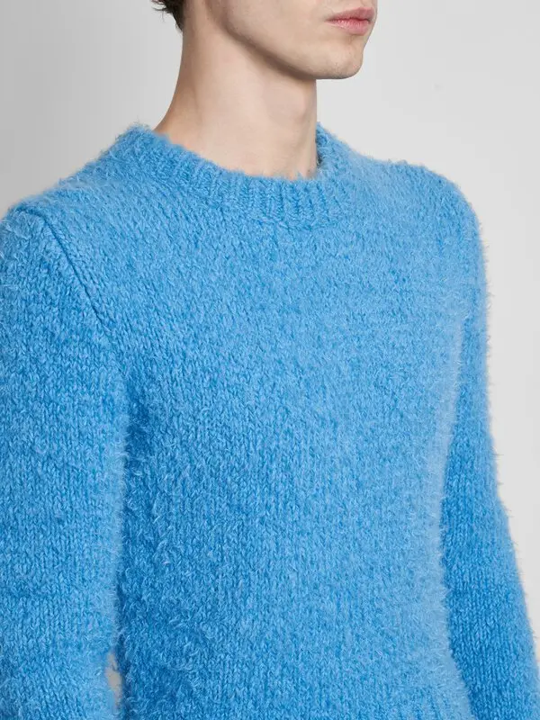 Dolce & Gabbana High Pile Crewneck Sweater - Turquoise
