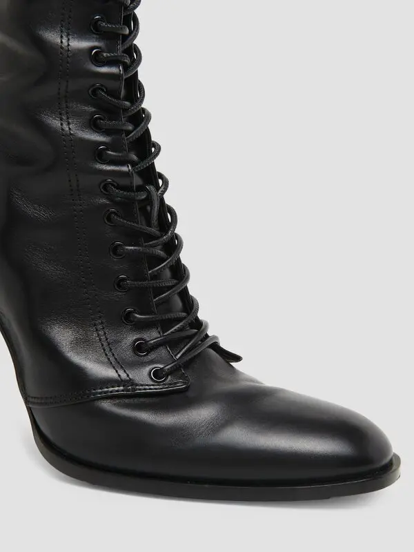 Dolce & Gabbana Round Toe 90mm Leather Knee-high Boots