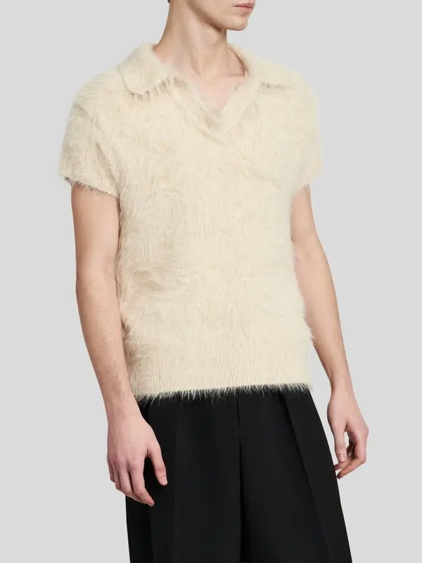 Dolce & Gabbana Textured Polo Shirt - Medium Beige