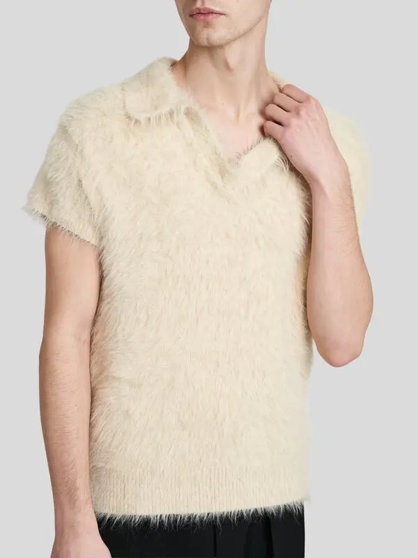 Dolce & Gabbana Textured Polo Shirt - Medium Beige
