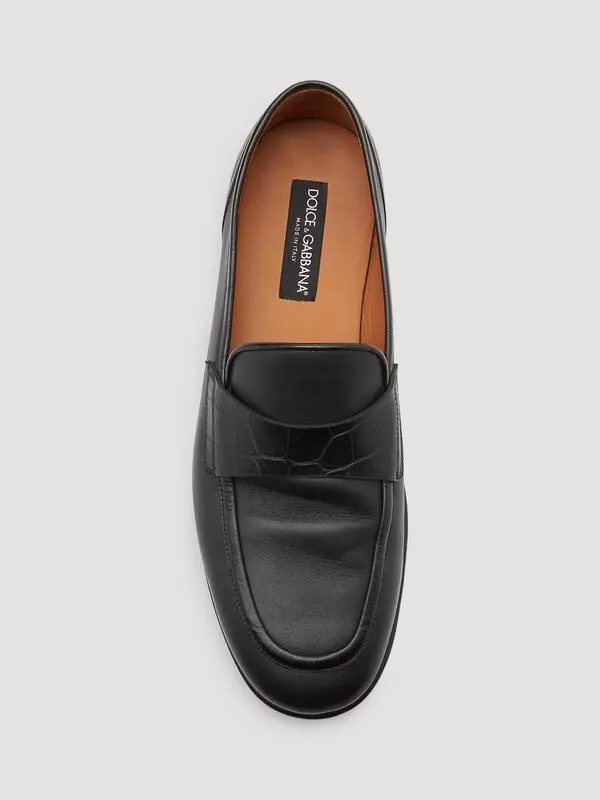 Dolce & Gabbana Leather & Alligator Loafers