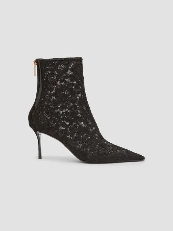 Dolce & Gabbana Lace Stiletto-heel Ankle Boots
