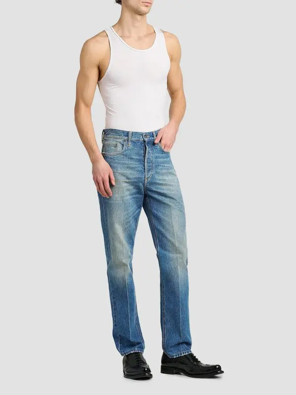 Versace Straight-leg Stone-washed Jeans