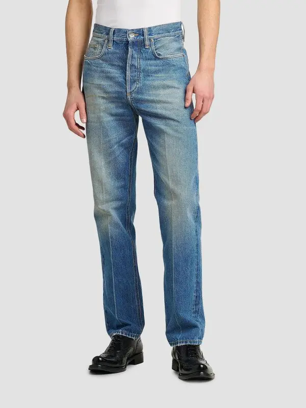 Versace Straight-leg Stone-washed Jeans