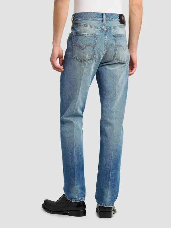 Versace Straight-leg Stone-washed Jeans
