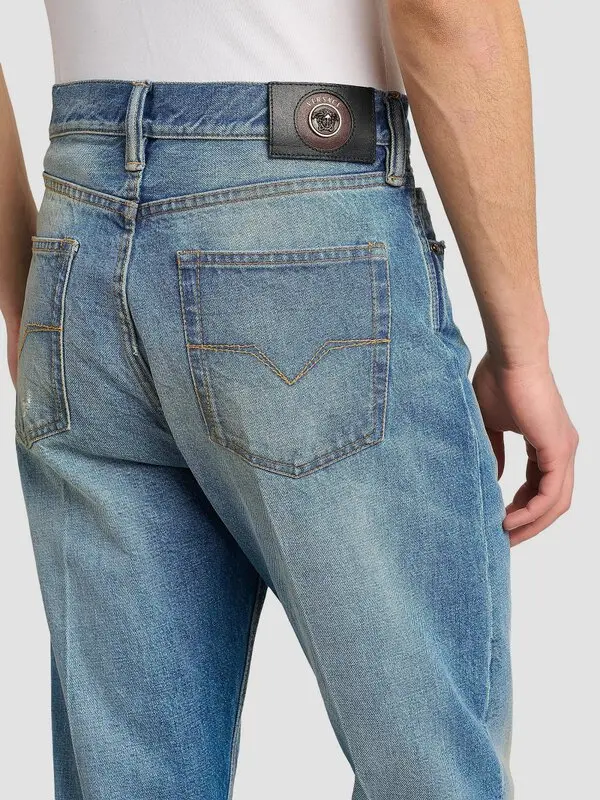Versace Straight-leg Stone-washed Jeans