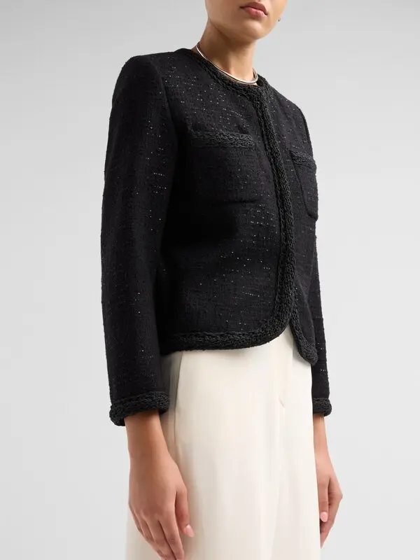 Fabiana Filippi Sequined Virgin Wool-blend Blazer