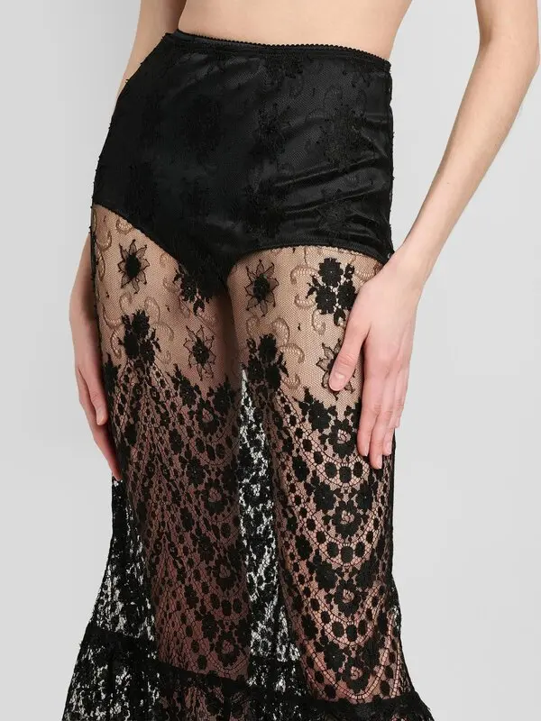 Dolce & Gabbana Pizzo Chantilly Lace Midi Skirt