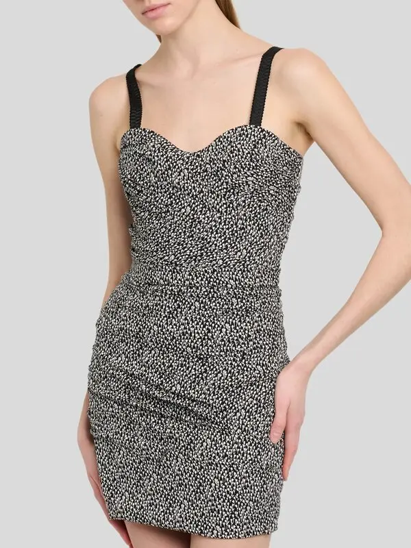 Dolce & Gabbana Printed Stretch Silk Mini Dress