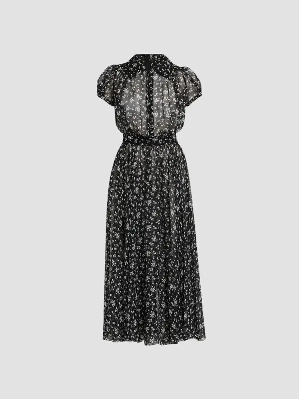 Dolce & Gabbana Chiffon Silk Floral Shirtdress