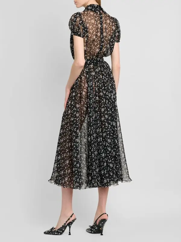 Dolce & Gabbana Chiffon Silk Floral Shirtdress