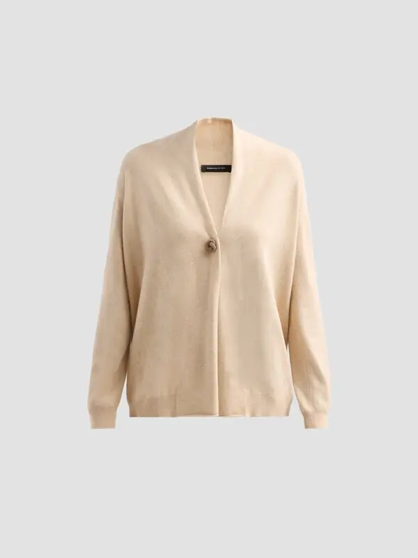 Fabiana Filippi Platinum Virgin Wool-blend Cardigan