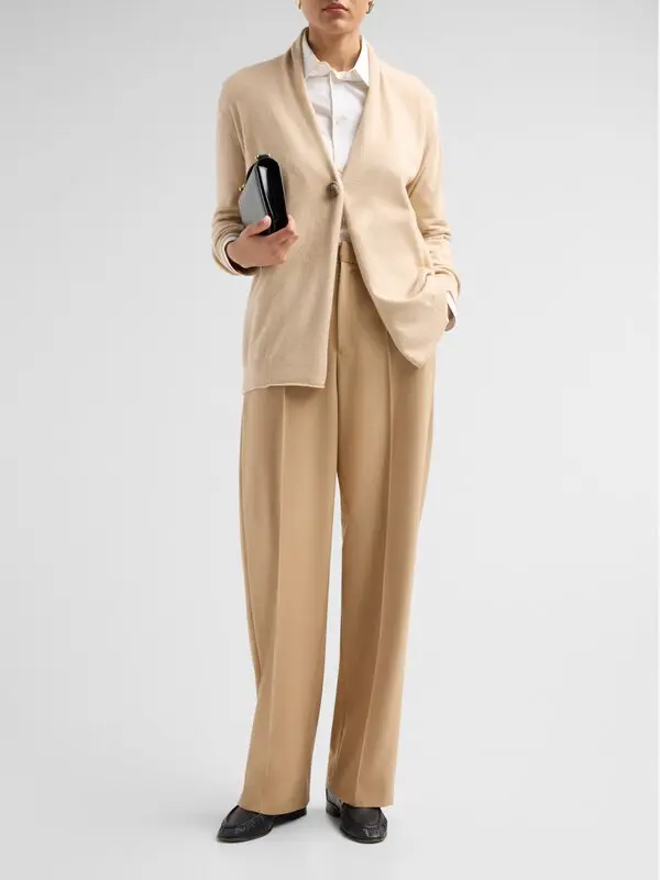 Fabiana Filippi Platinum Virgin Wool-blend Cardigan