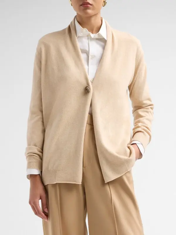 Fabiana Filippi Platinum Virgin Wool-blend Cardigan