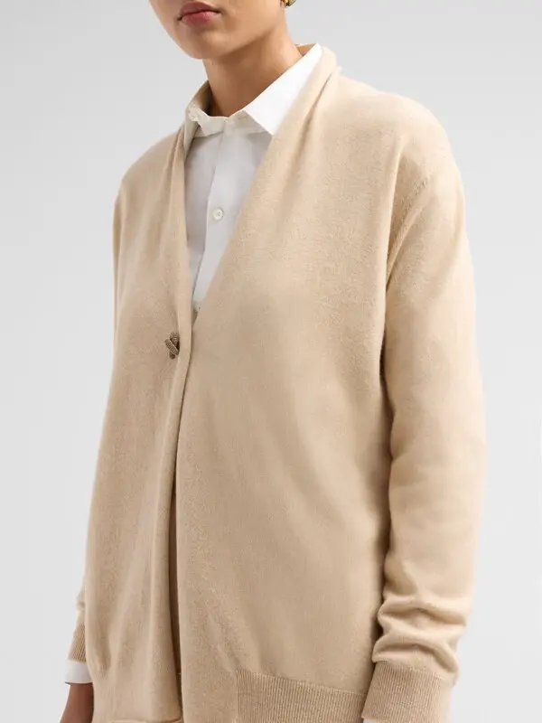 Fabiana Filippi Platinum Virgin Wool-blend Cardigan