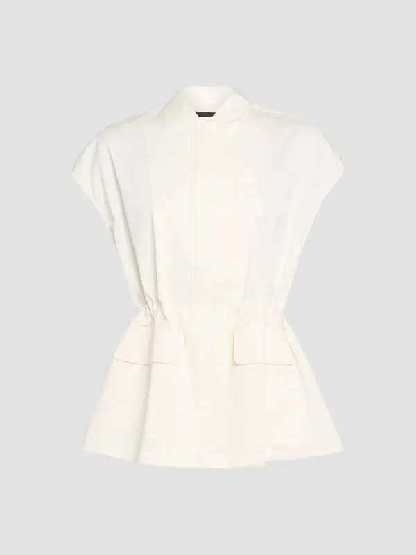 Fabiana Filippi Cotton Gabardine Field Vest - Burro