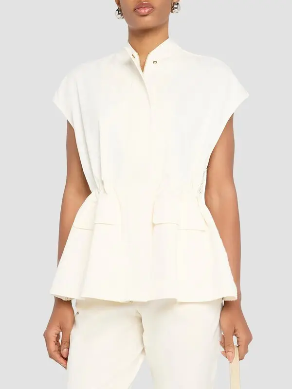 Fabiana Filippi Cotton Gabardine Field Vest