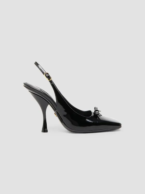Dolce & Gabbana 105mm Patent Leather Slingback Pumps
