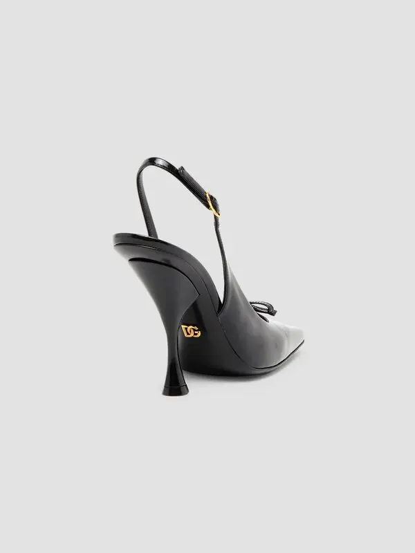 Dolce & Gabbana 105mm Patent Leather Slingback Pumps