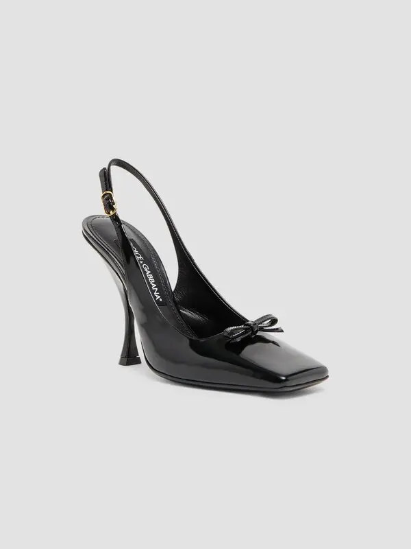 Dolce & Gabbana 105mm Patent Leather Slingback Pumps