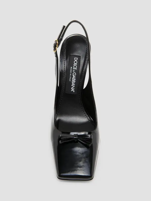 Dolce & Gabbana 105mm Patent Leather Slingback Pumps