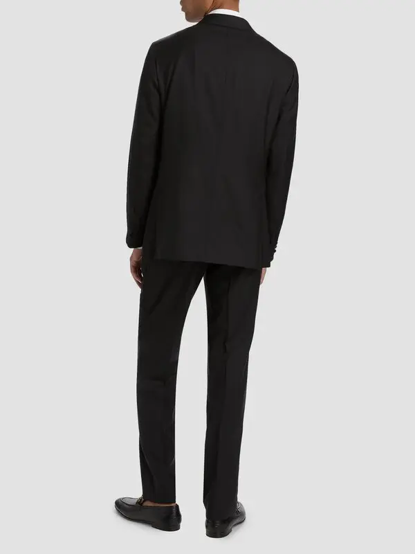 Isaia Peak-lapel Wool Tuxedo