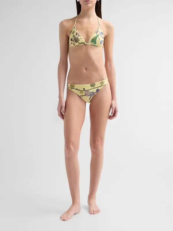 Versace Broken Jewels Printed Swim Top