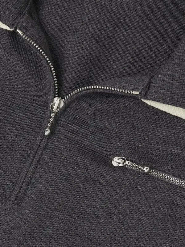 JIL SANDER Wool Knit Relaxed-fit Polo Sweater