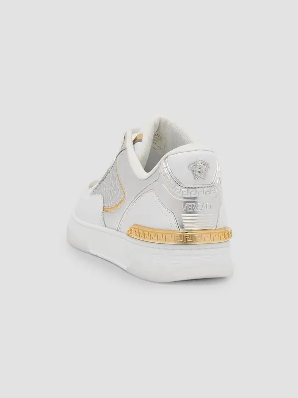 Versace Laminated Leather Sneakers