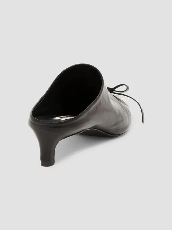 JIL SANDER 25mm Bow-detail Leather Mules