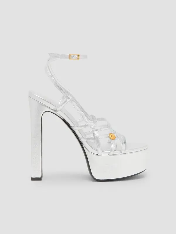 Versace Medusa 140mm Leather Platform Sandals