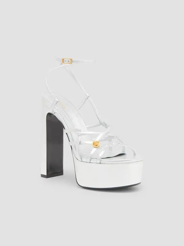 Versace Medusa 140mm Leather Platform Sandals