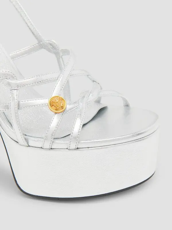Versace Medusa 140mm Leather Platform Sandals