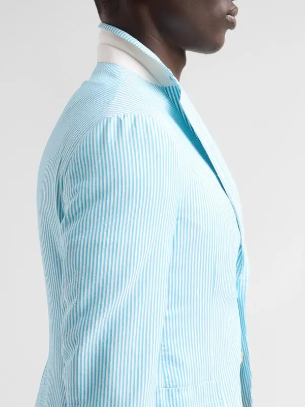 Isaia Seersucker Cotton-silk Jacket