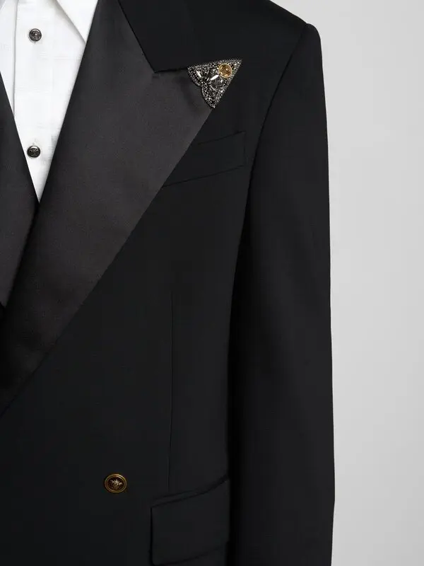 Versace Embellished Stretch Wool Evening Jacket