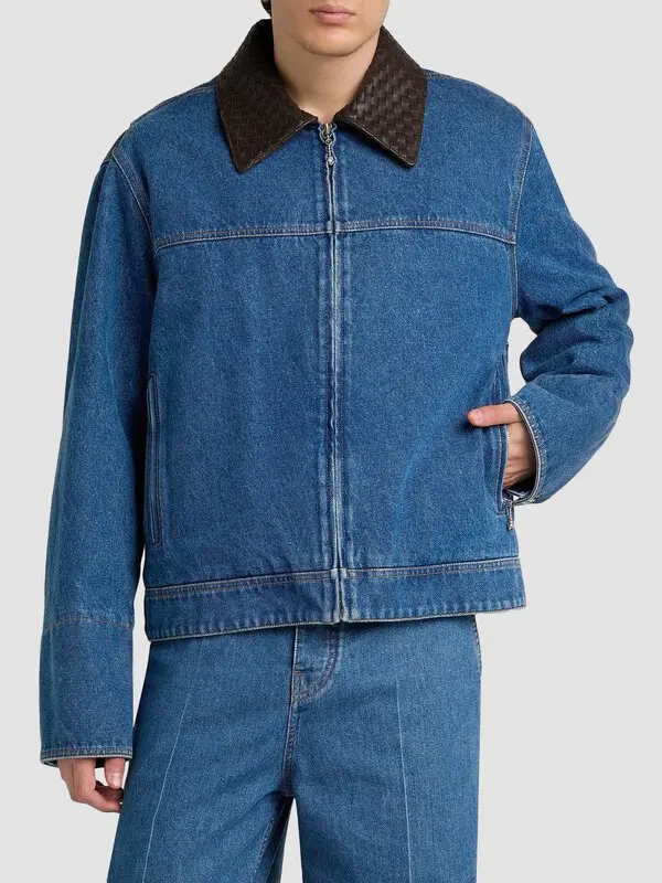 Bottega Veneta Medium Indigo Denim Padded Jacket