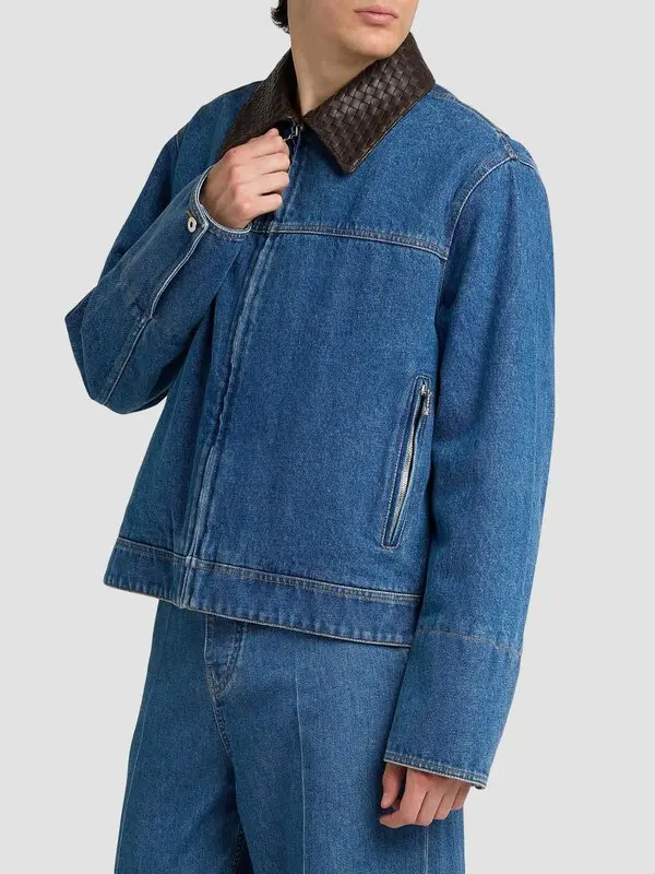 Bottega Veneta Medium Indigo Denim Padded Jacket