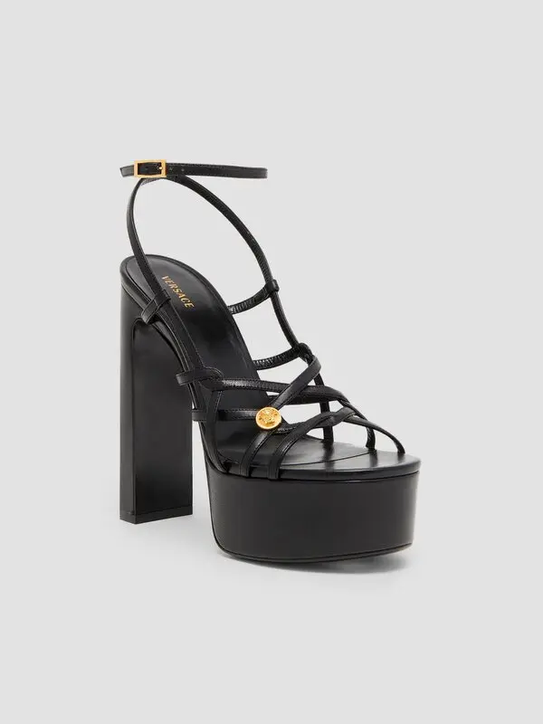 Versace 140mm Medusa-detail Leather Platform Sandals
