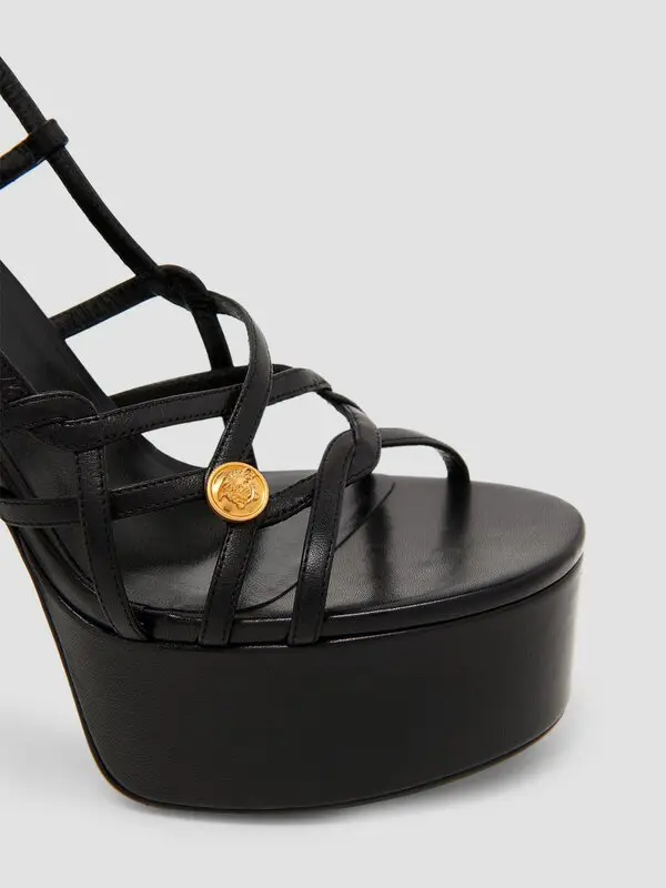 Versace 140mm Medusa-detail Leather Platform Sandals
