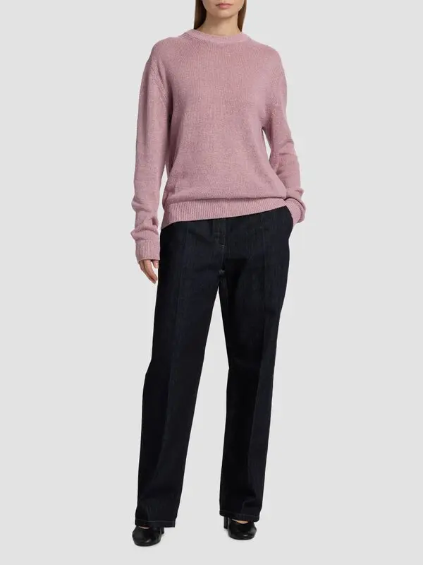JIL SANDER Hemp-silk Crewneck Sweater