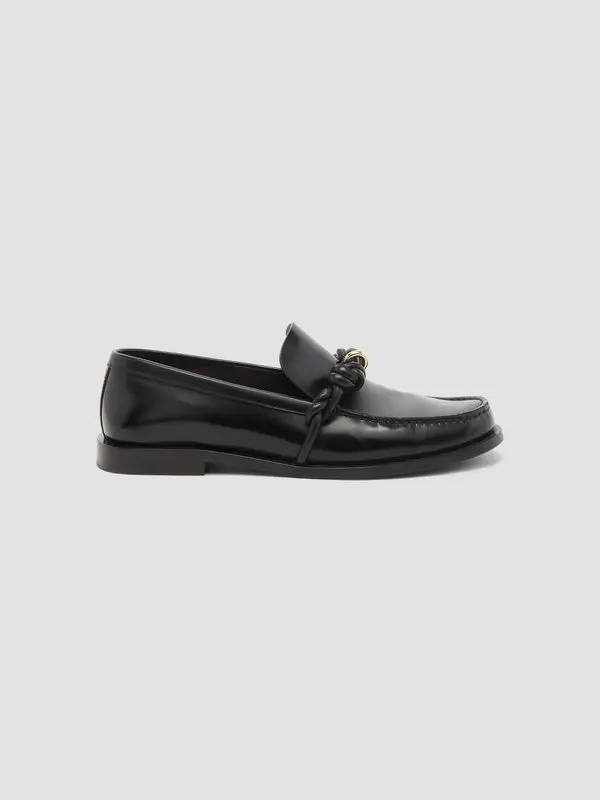 JIL SANDER Braided-design Leather Loafers