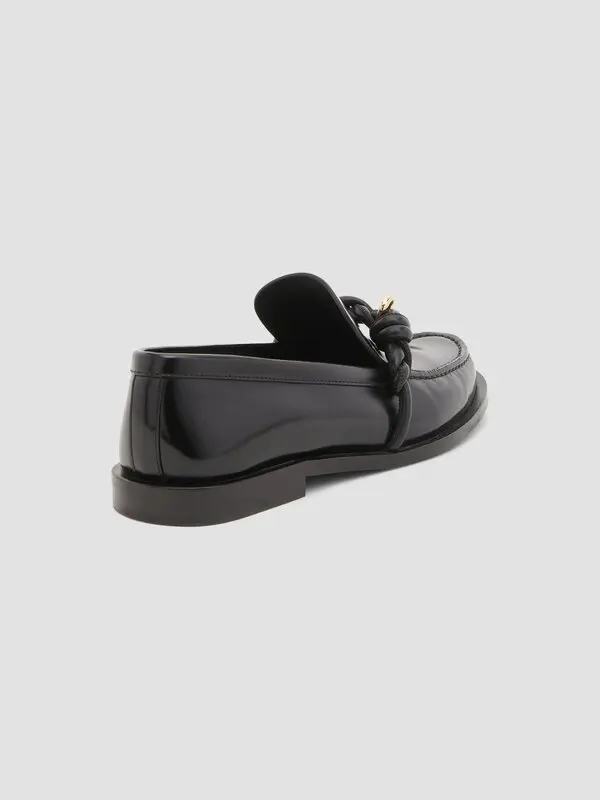 JIL SANDER Braided-design Leather Loafers