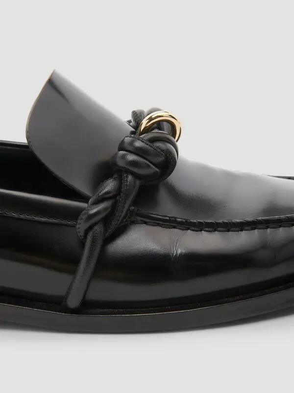 JIL SANDER Braided-design Leather Loafers