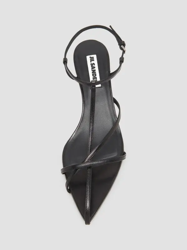 JIL SANDER Strappy 35mm Leather Kitten Heel Sandals