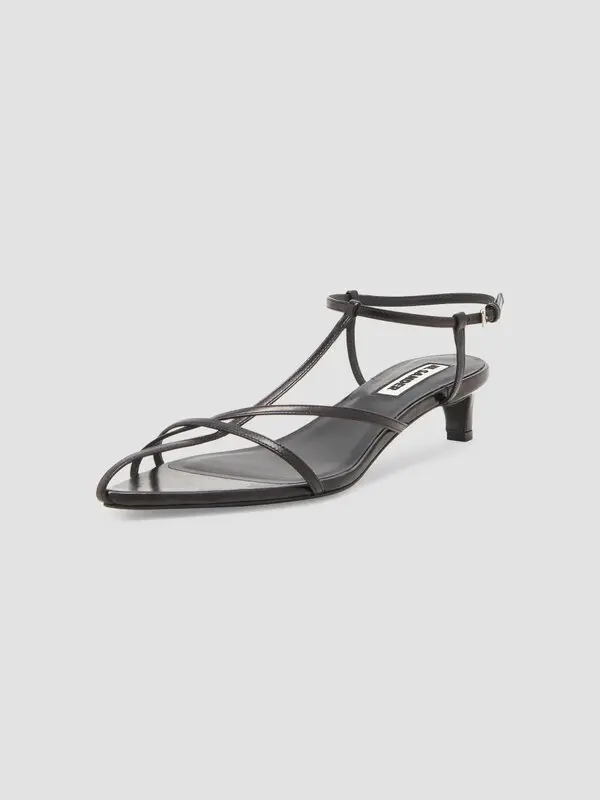 JIL SANDER Strappy 35mm Leather Kitten Heel Sandals