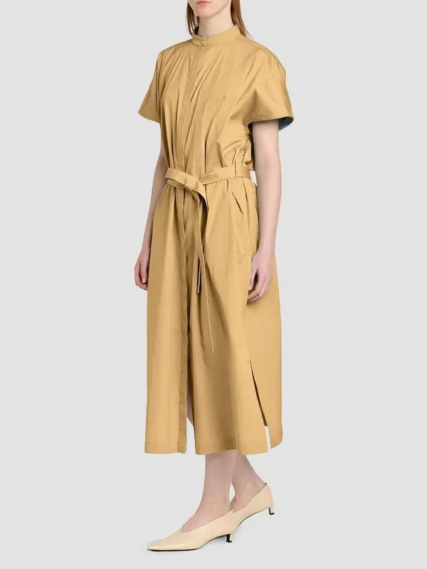 JIL SANDER Glaze-finished Cotton Poplin Shirtdress