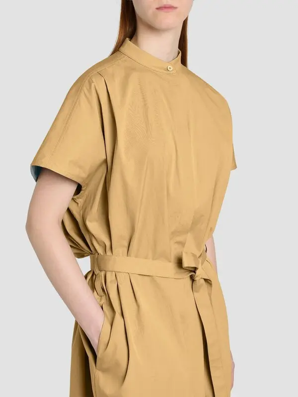 JIL SANDER Glaze-finished Cotton Poplin Shirtdress