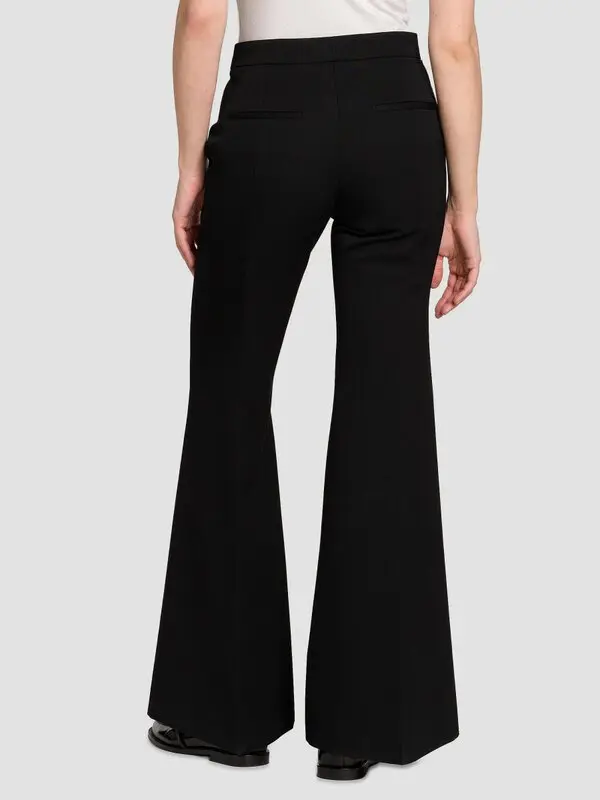 JIL SANDER Wool Tailored-fit Flared Trousers